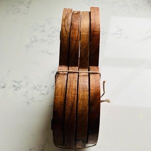 Pier 1 | Accents | Pier Easter Bunny Wood Coasters | Poshmark